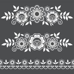 Floral lace single design cute pattern Royalty Free Vector