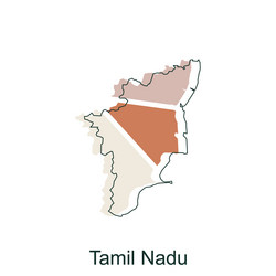 Map of tindivanam colorful geometric modern Vector Image