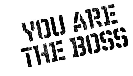 You are the boss rubber stamp Royalty Free Vector Image