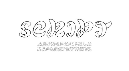 Curvy Alphabet Vector Images (over 4,000)