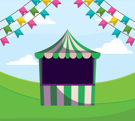 Carnival kiosk entertainment icon Royalty Free Vector Image