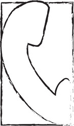 Phone icon button thumbnail Royalty Free Vector Image