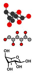 Rhamnose l-rhamnose deoxy sugar molecule used Vector Image