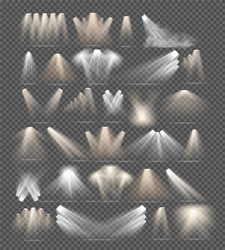 Light effect on transparent background bright Vector Image