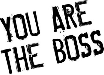 You are the boss rubber stamp Royalty Free Vector Image