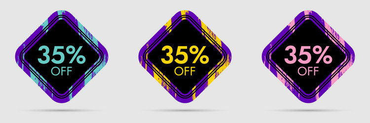 35 off discount sticker sale Royalty Free Vector Image