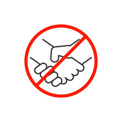 No handshake icon do not handshake Royalty Free Vector Image