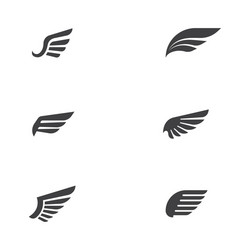 Wings icons set 1 Royalty Free Vector Image - VectorStock