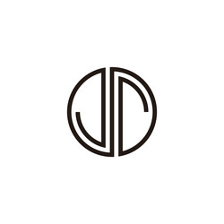 Letter jr square outline geometric symbol simple Vector Image