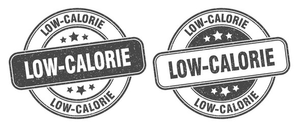 Low-calorie stamp low-calorie label round grunge Vector Image