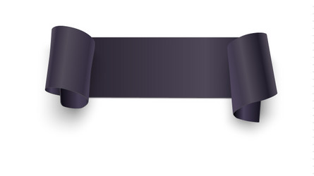 Realistic paper banner with curly corners edges Vector Image