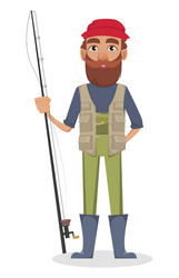 Fisher cartoon character Royalty Free Vector Image