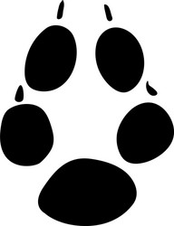 Fox footprint Royalty Free Vector Image - VectorStock