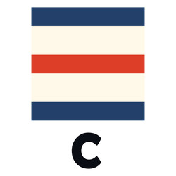 International maritime signal flag r flat Vector Image