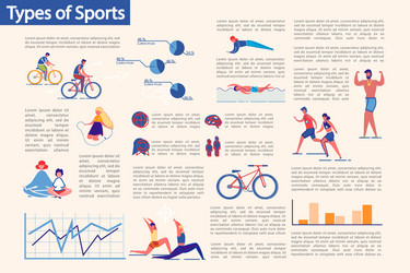 Infographic sport for health Royalty Free Vector Image