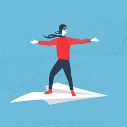 Paper Airplane Man Vector Images (over 1,200)