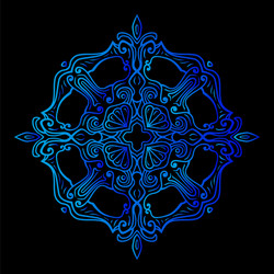 Mandala 18 spiral spike Royalty Free Vector Image