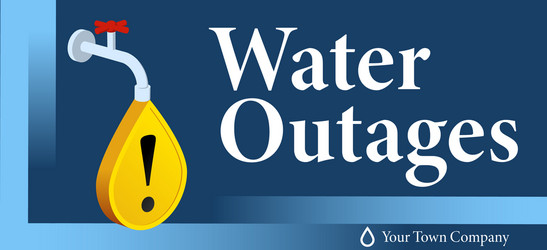 Water outages announcement tap with Royalty Free Vector