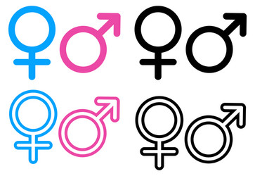 Gender symbols design can use for web and mobile Vector Image