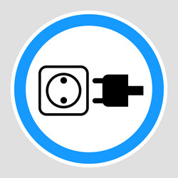 Simple prohibition sign do not charge your gadget Vector Image