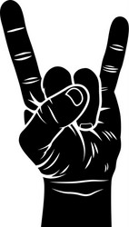 Rock Hand Silhouette Vector Images (over 6,100)