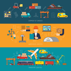 Logistics banner horizontal logistics banner Vector Image
