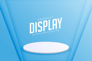 3d pedestal stand background for object showcase Vector Image