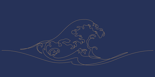 Ocean Wave Line Art