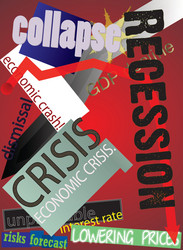 Economic crisis poster Royalty Free Vector Image