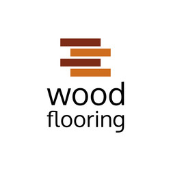 Wood flooring logo design Royalty Free Vector Image
