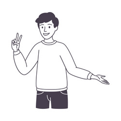 Guy Peace Sign Vector Images (over 380)