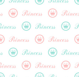 Princess seamless pattern background Royalty Free Vector