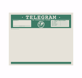 Vintage telegram form Royalty Free Vector Image