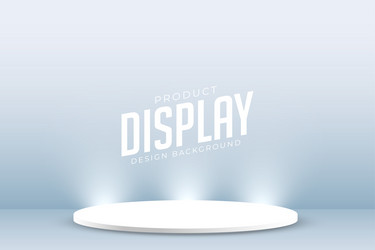 Modern podium round stand with focus light effect Vector Image