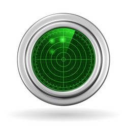 Radar icon realistic surveillance Royalty Free Vector Image