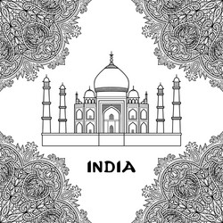 Taj Mahal Outline Vector Images (over 1,000)