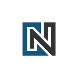 Initial letter cn or nc logo design template Vector Image