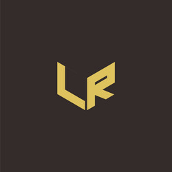 Lr logo letter monogram with triangle shape Vector Image