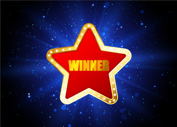 Winner banner colorful style Royalty Free Vector Image