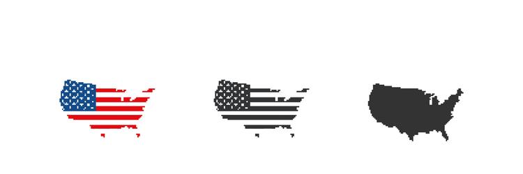 USA Map Pixel Art Vector Images (over 150)