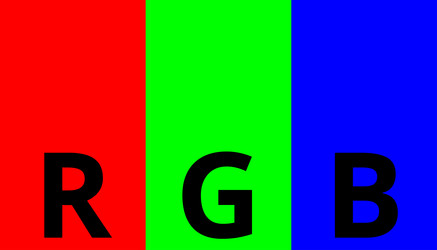 Basic rgb color mode red green blue Royalty Free Vector