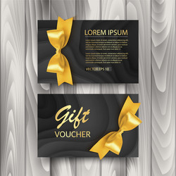 Set of gift voucher card template advertising Vector Image