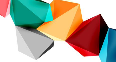 3d low poly triangle design elements Royalty Free Vector