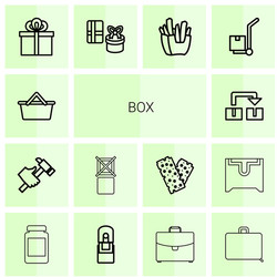Box icons Royalty Free Vector Image - VectorStock