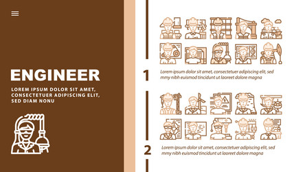 Engineer worker man construction icons set Vector Image