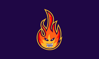 Fire gaming logo template Royalty Free Vector Image
