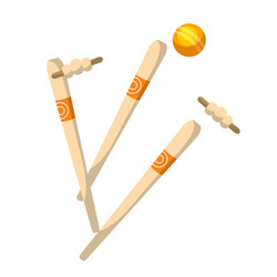 Realistic baseball concept with baseball crossed Vector Image