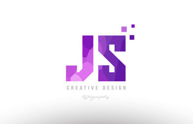 Alphabet letter combination js j s with grunge Vector Image