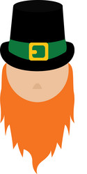 Saint patrick elf face Royalty Free Vector Image