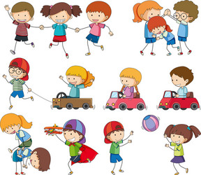 Kids Playing Vector Images (over 240,000)